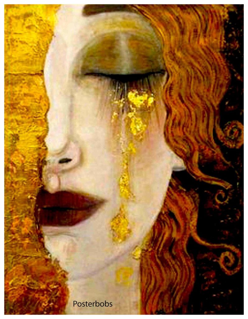 Gustav Klimt : Rare and Unique light canvas Giclees
