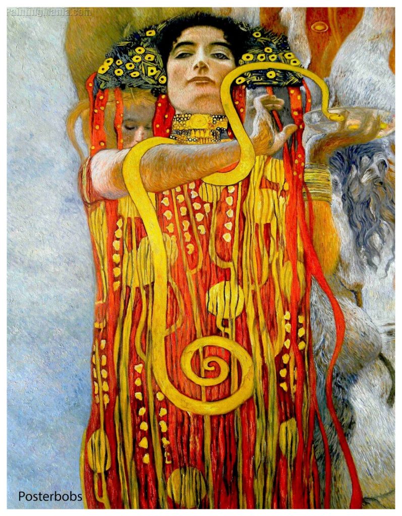Gustav Klimt : Rare and Unique light canvas Giclees