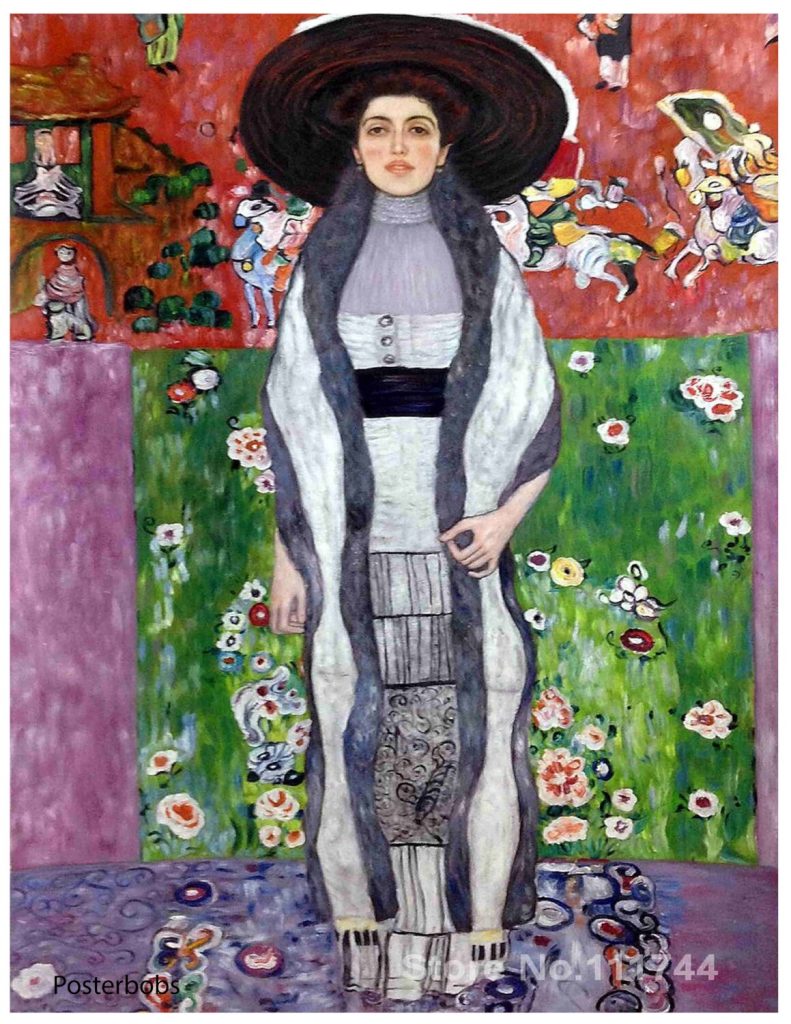 Gustav Klimt : Rare and Unique light canvas Giclees