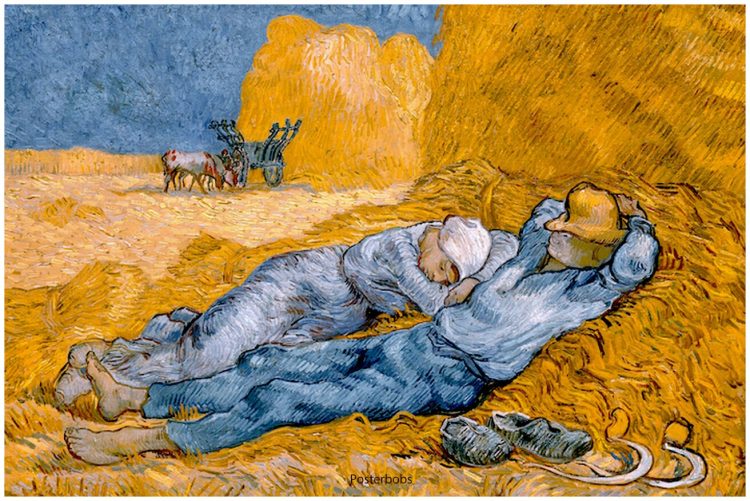 Couple sleeping in haystack – Posterbobs.com