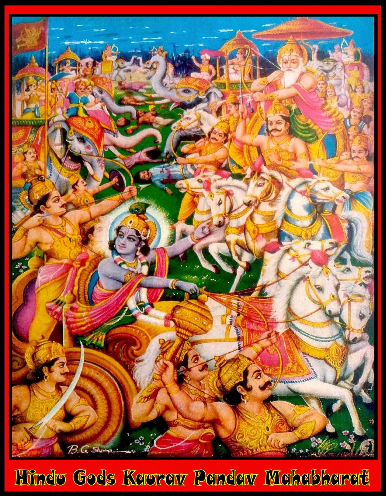 Hindu God Kaurav Pandav Mahabharat - Posterbobs.com