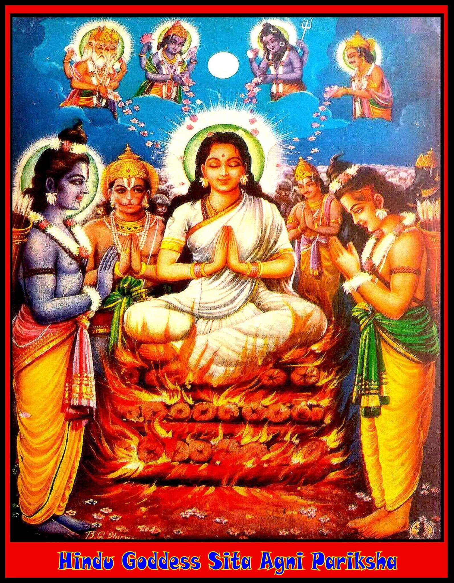 Hindu Goddess SITA AGNI PARIKSHA - Posterbobs.com